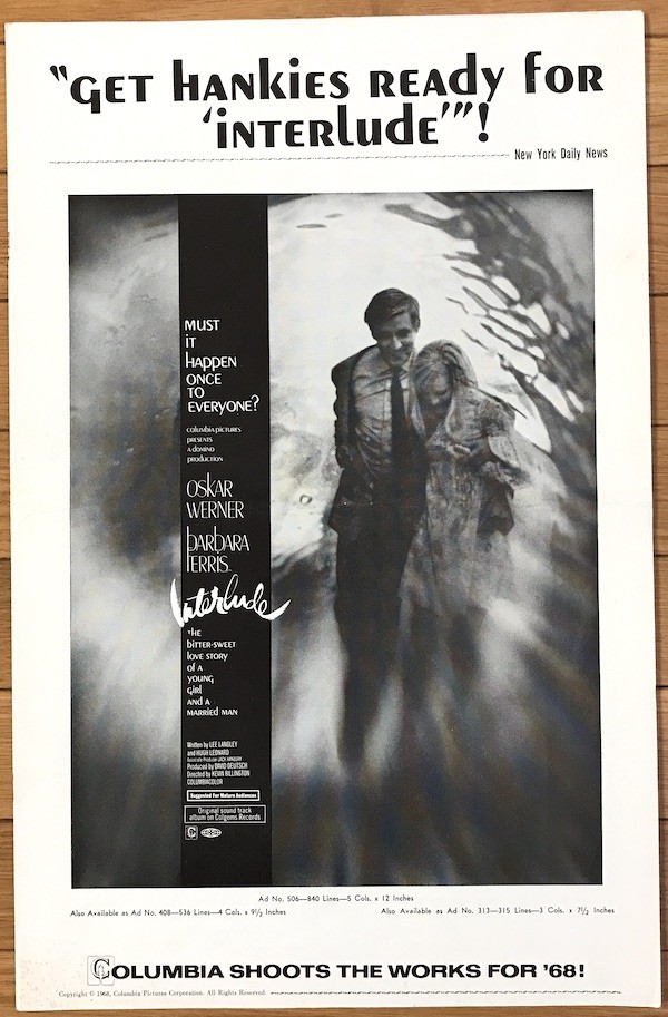 Interlude (1968) Pressbook